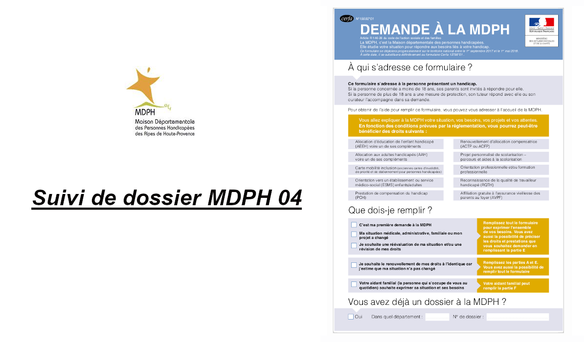 Consulter mon dossier MDPH en ligne - Connexion à mon compte