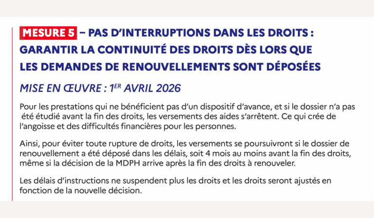 Continuité des droits MDPH lors des demandes de renouvellement